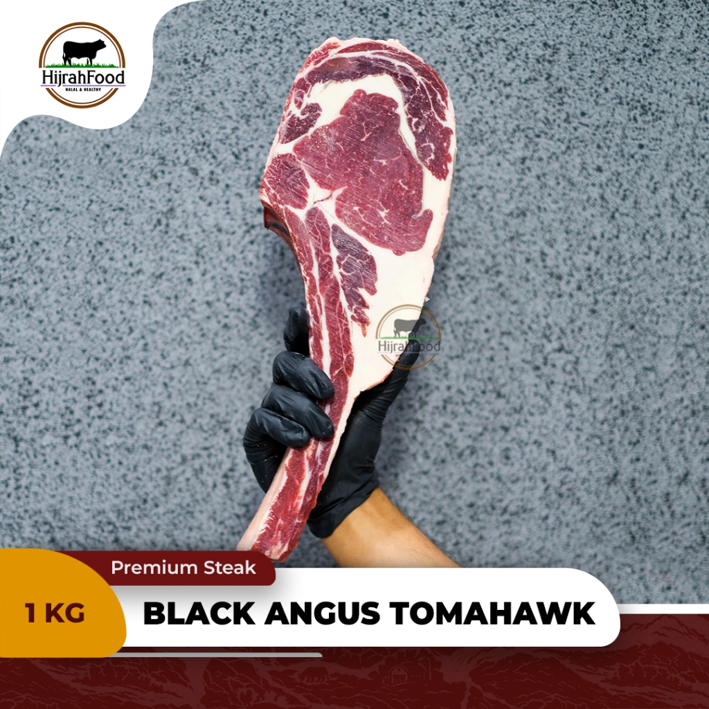 Jual Beef Black Angus TOMAHAWK / Bone-In Ribeye Grain-Fed Steak Ribs ...