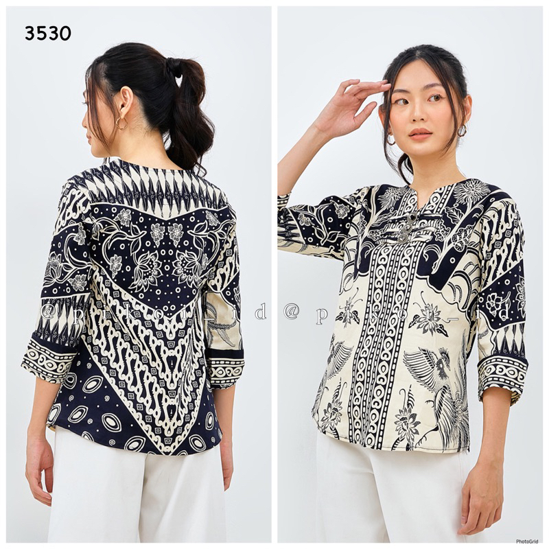 Jual Atasan batik wanita / blouse batik cewek modern / atasan kimono ...