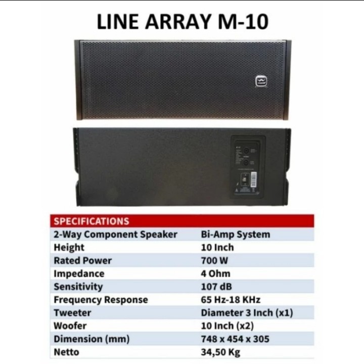 Jual SPEAKER LINE ARRAY 2X10INCH DOUBLE WISDOM M10 ORIGINAL | Shopee ...