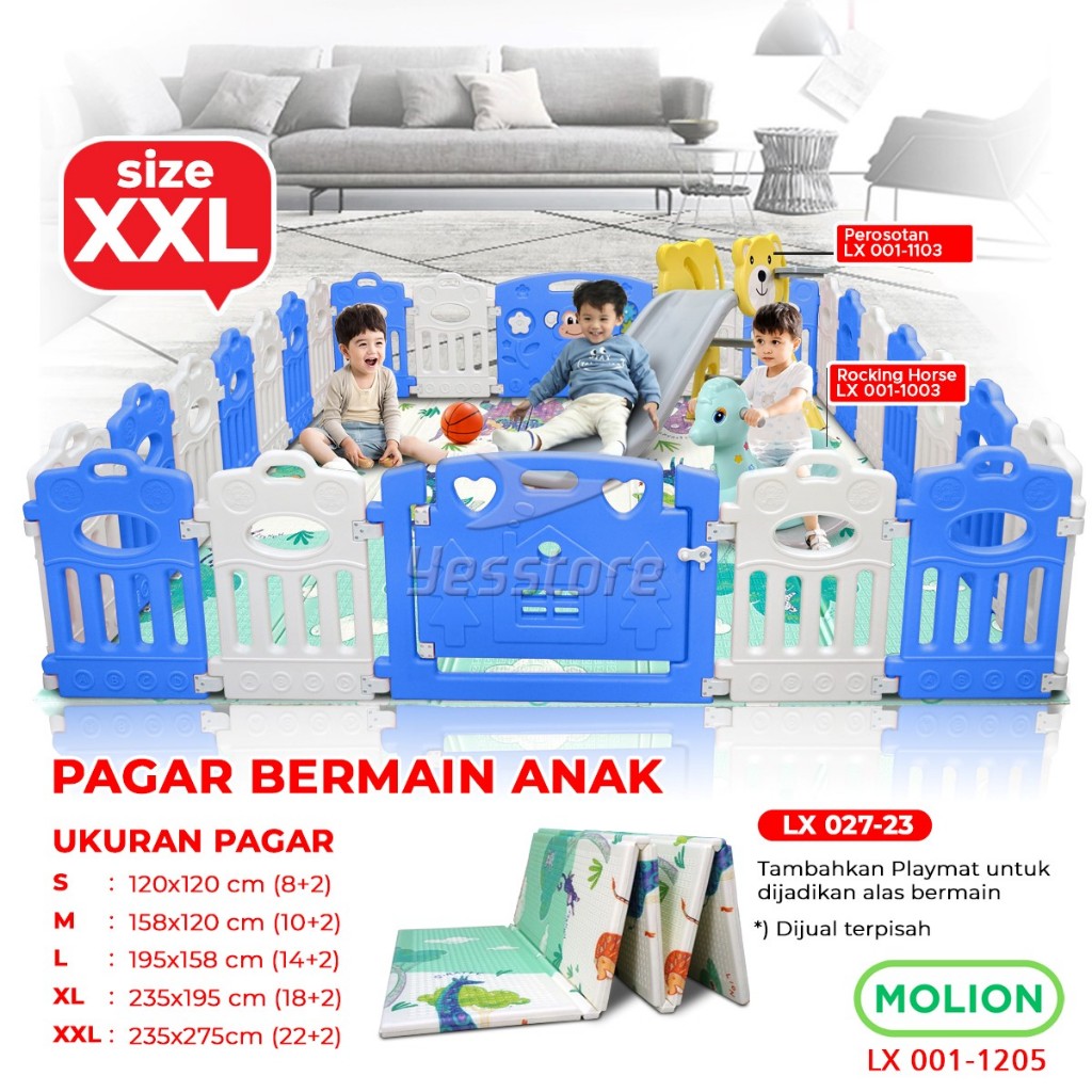 Jual MOLION Pagar Bayi Pagar Anak Babyfence Pagar Mainan Anak Pagar ...