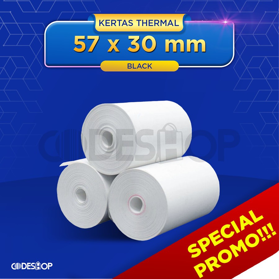 Jual Codeshop Kertas Kasir Thermal 57 x 30 mm Cetak Struk Nota ...