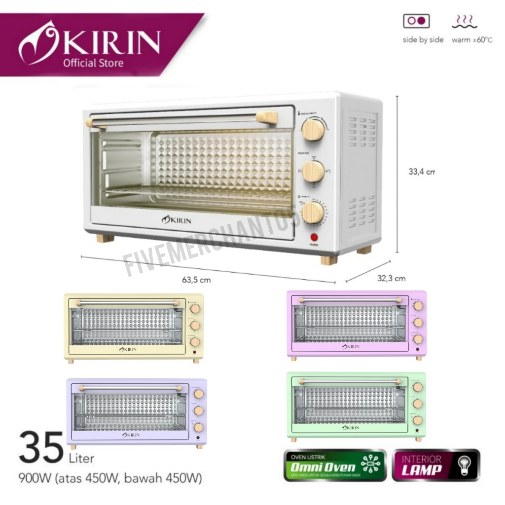 Jual Oven Kirin KBO 350 WB Wide Body Lebar Low Watt Panggangan Warmer ...