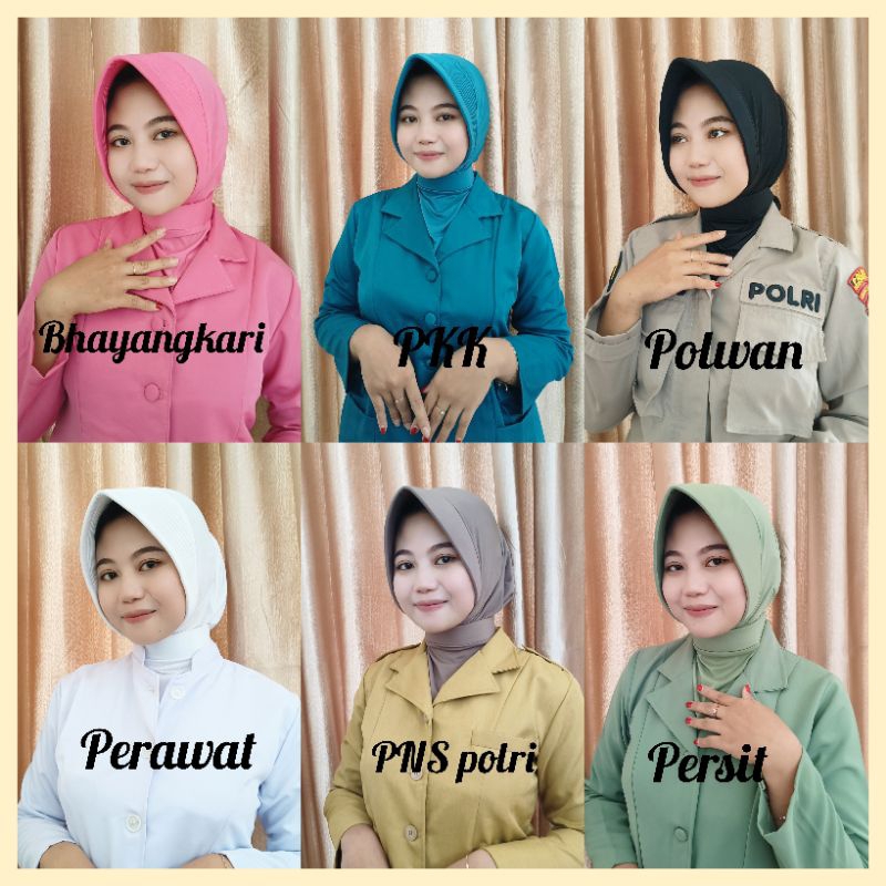 Jual JILBAB DINAS (BHAYANGKARI/PKK/POLWAN/PERAWAT/KEMHAN/PERSIT) | Shopee Indonesia