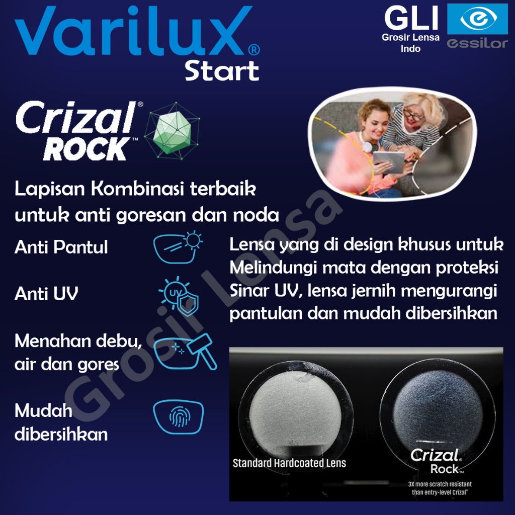 Jual Lensa Essilor Progresif Varilux Start Orma 1.5 Crizal Rock ...