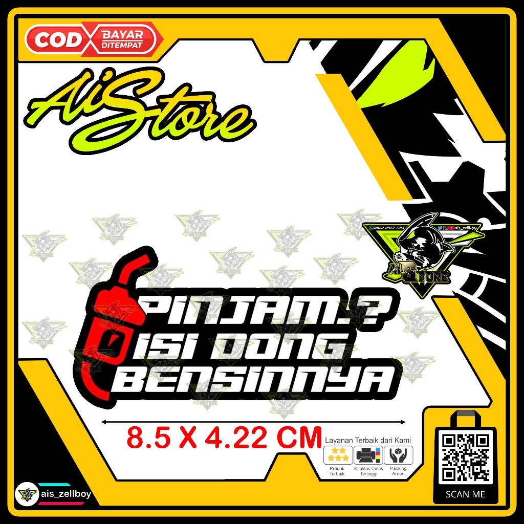 Jual Stiker Pinjam Isi Dong Bensin Nya | Shopee Indonesia