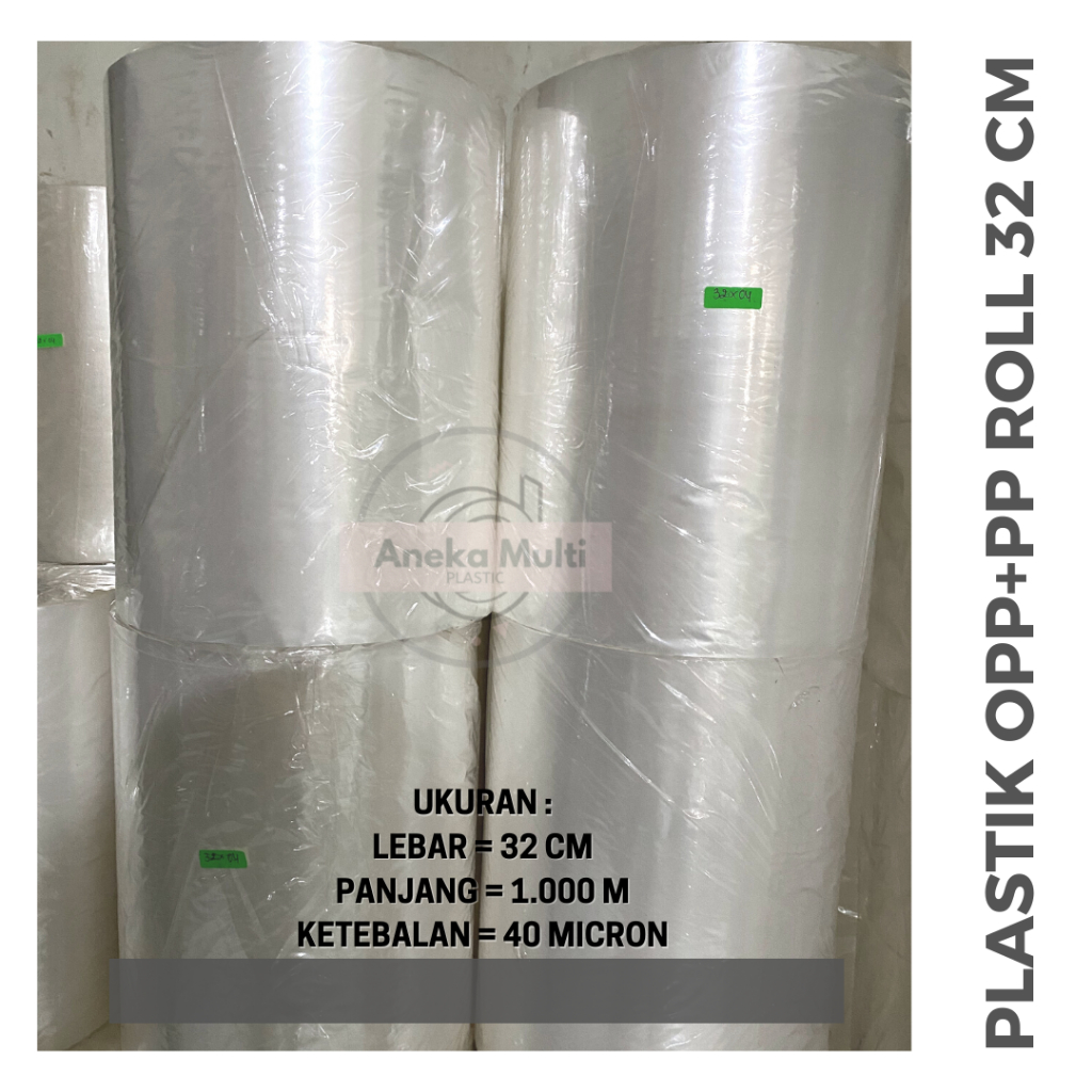 Jual Plastik Roll OPP PP Kemasan Sachet Renteng 32cm x 1000m x 40mic ...
