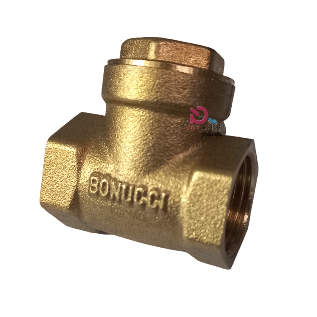 Jual Bonucci Check Valve 1/2" - Klep Tabok Air Satu Arah 1/2" Kuningan ...