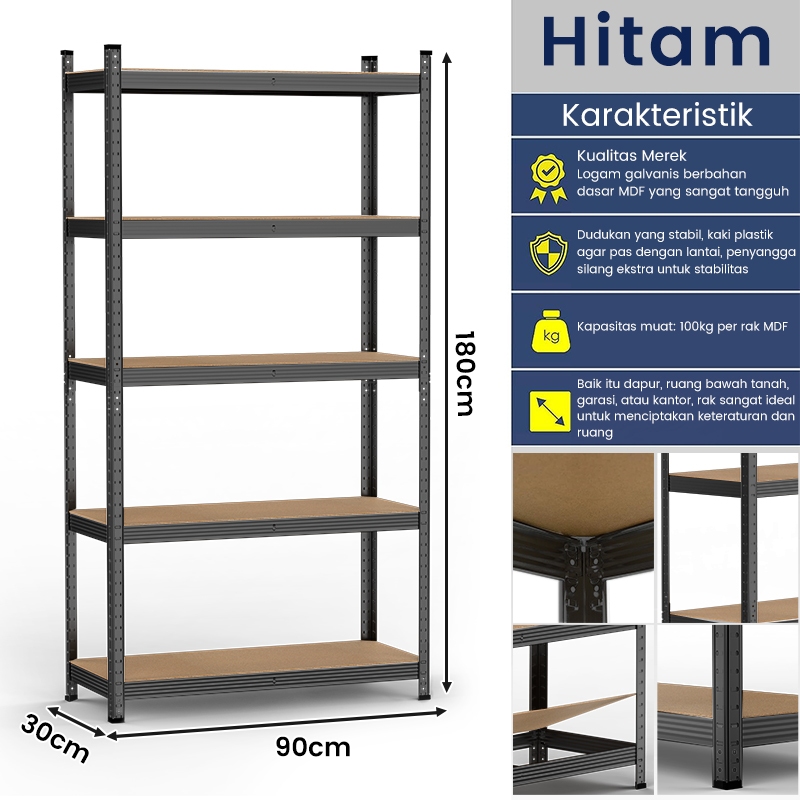 Jual SAKULA Rak Besi Siku 6 susun Rak gudang Serbaguna Rak Aquarium ...