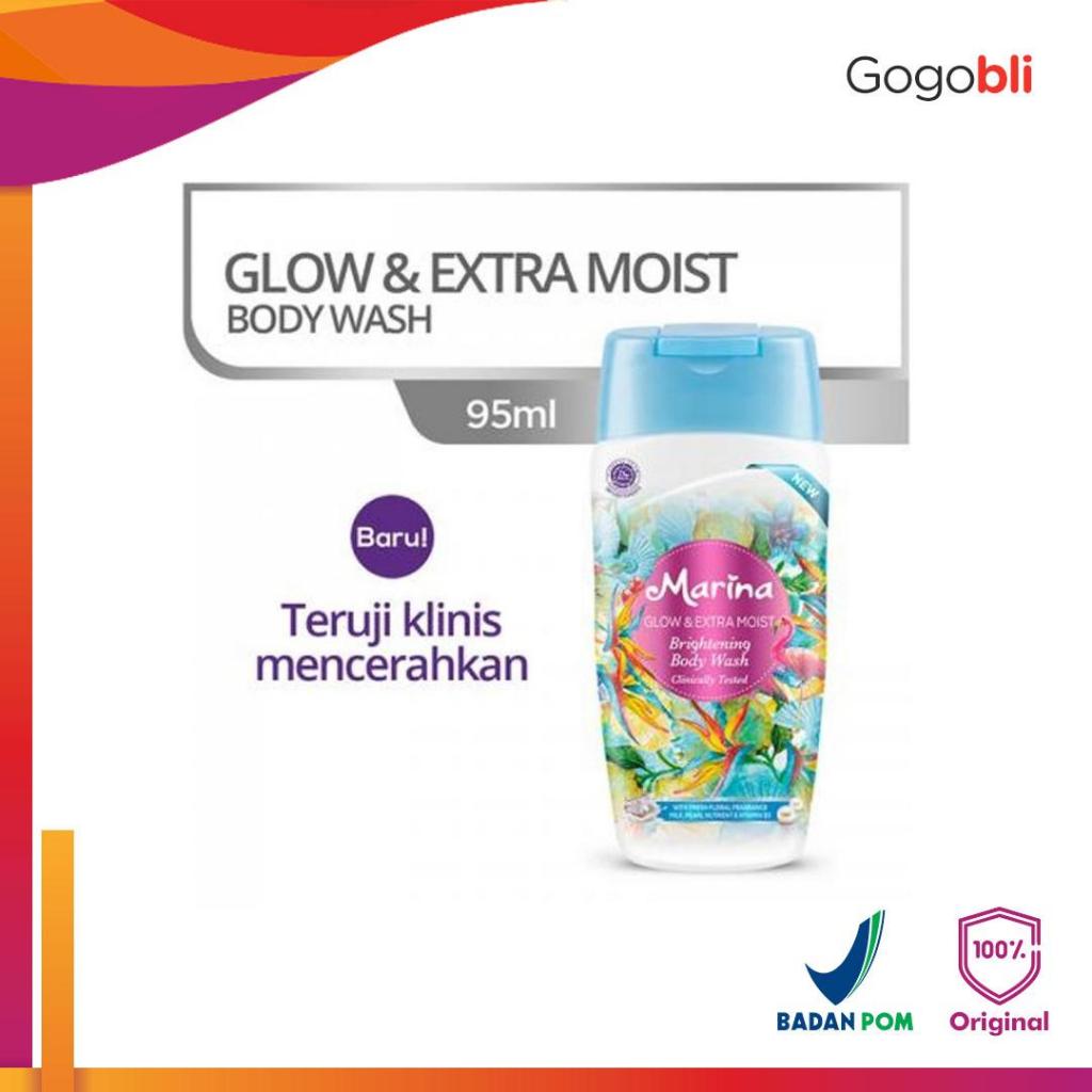 Jual Marina Brightening Body Wash Glow and Extra Moist Botol 95ml ...