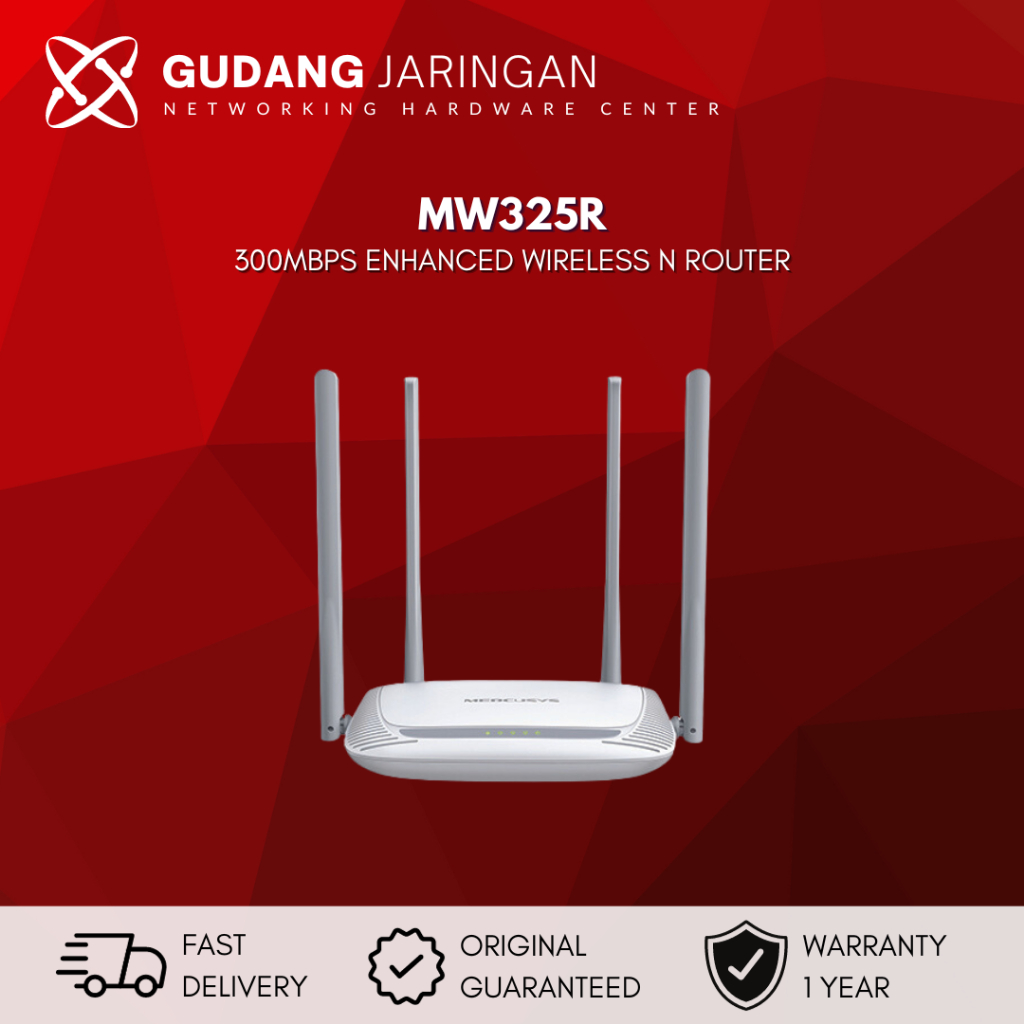 Jual MERCUSYS MW325R 300MBPS ENHANCED WIRELESS N ROUTER | Shopee Indonesia