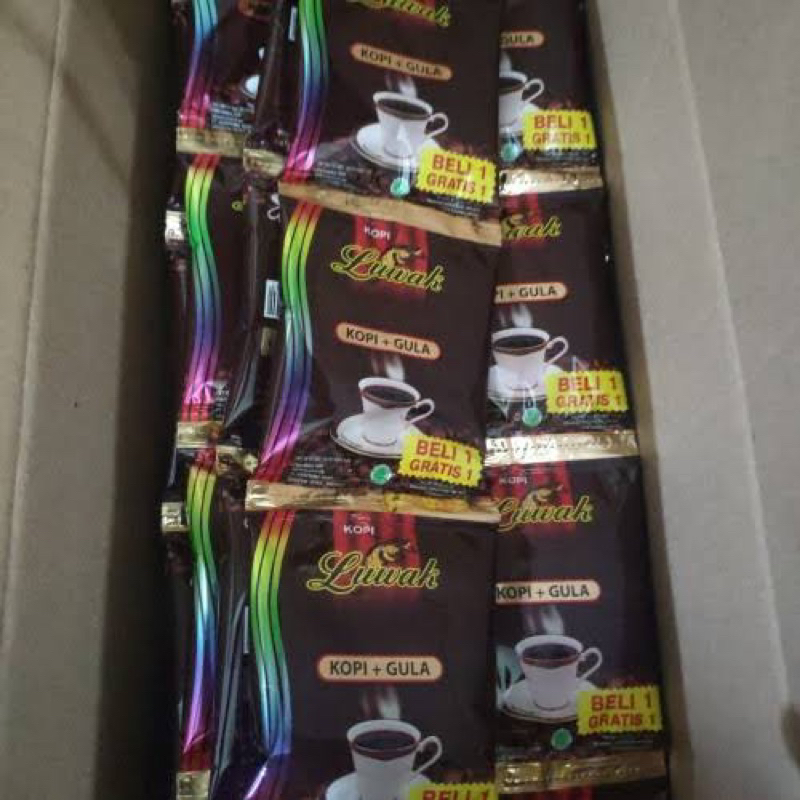 Jual Kopi luwak hitam/luwak hitam 1 dus isi 10 renceng | Shopee Indonesia