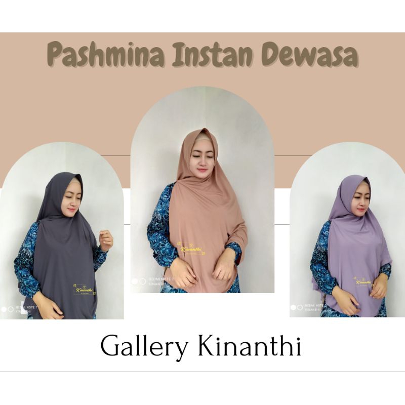 Jual Pashmina Instan Dewasa Fatimah series by Kinanthi Batik Nusantara | Shopee Indonesia