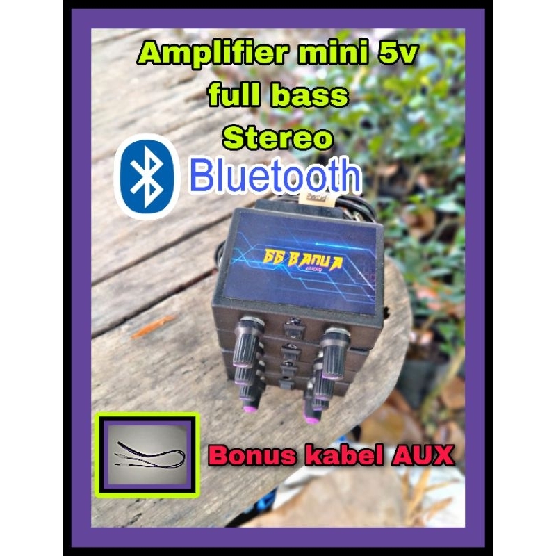 Jual Ampli mini bluetooth 5v stereo BONUS KABEL AUX | Shopee Indonesia