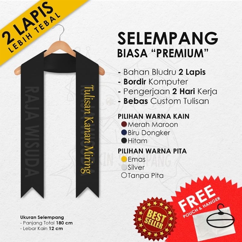 Jual Selempang Wisuda Samping Bludru Premium | Shopee Indonesia