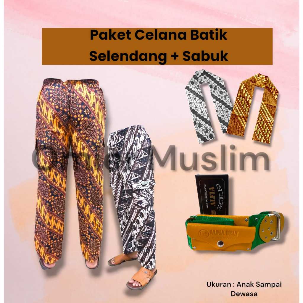 Jual Celana Batik Betawi Dapat Sabuk Dan Selendang Untuk Anak Dan ...