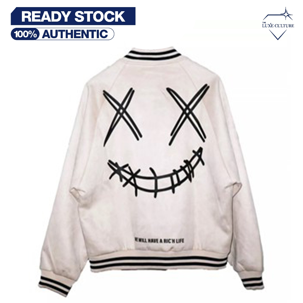 Jual Ricky Is Clown Joker or Player Cream Varsity Jacket / Jaket ...