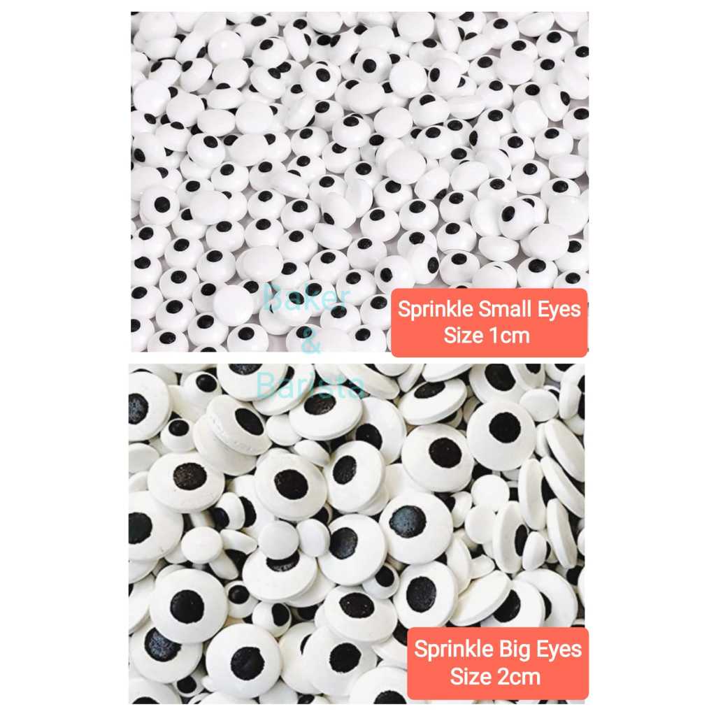 Jual Sprinkles small big eyes sprinkle mata for cake cupcake cookies ...