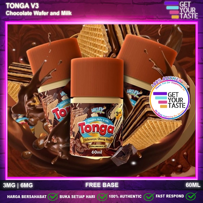 Jual Liquid Lakley Tonga V3 Chocolate Wafer & Milk 60ML by Rizky ...