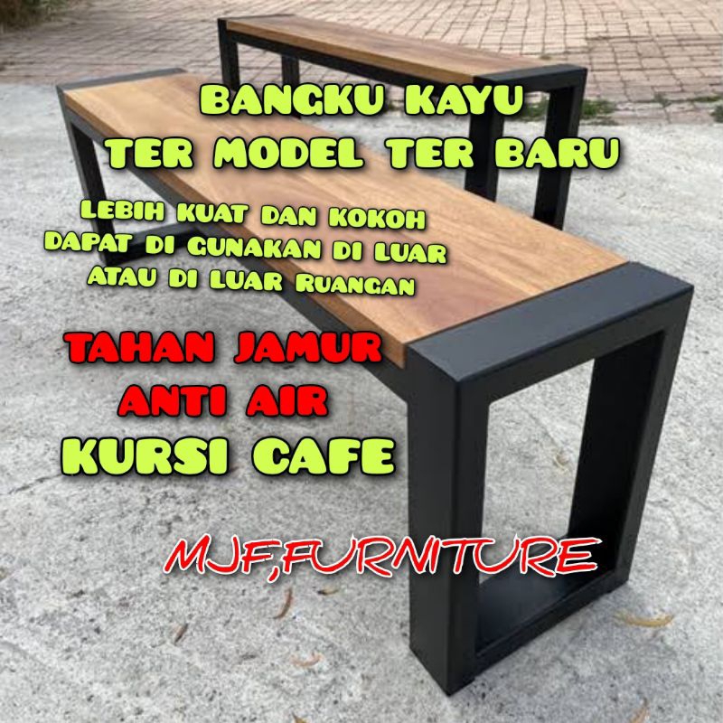 Jual Bangku panjang/Bangu Cafe/Bangku kayu/Bangku tunggu kayu/Kursi ...