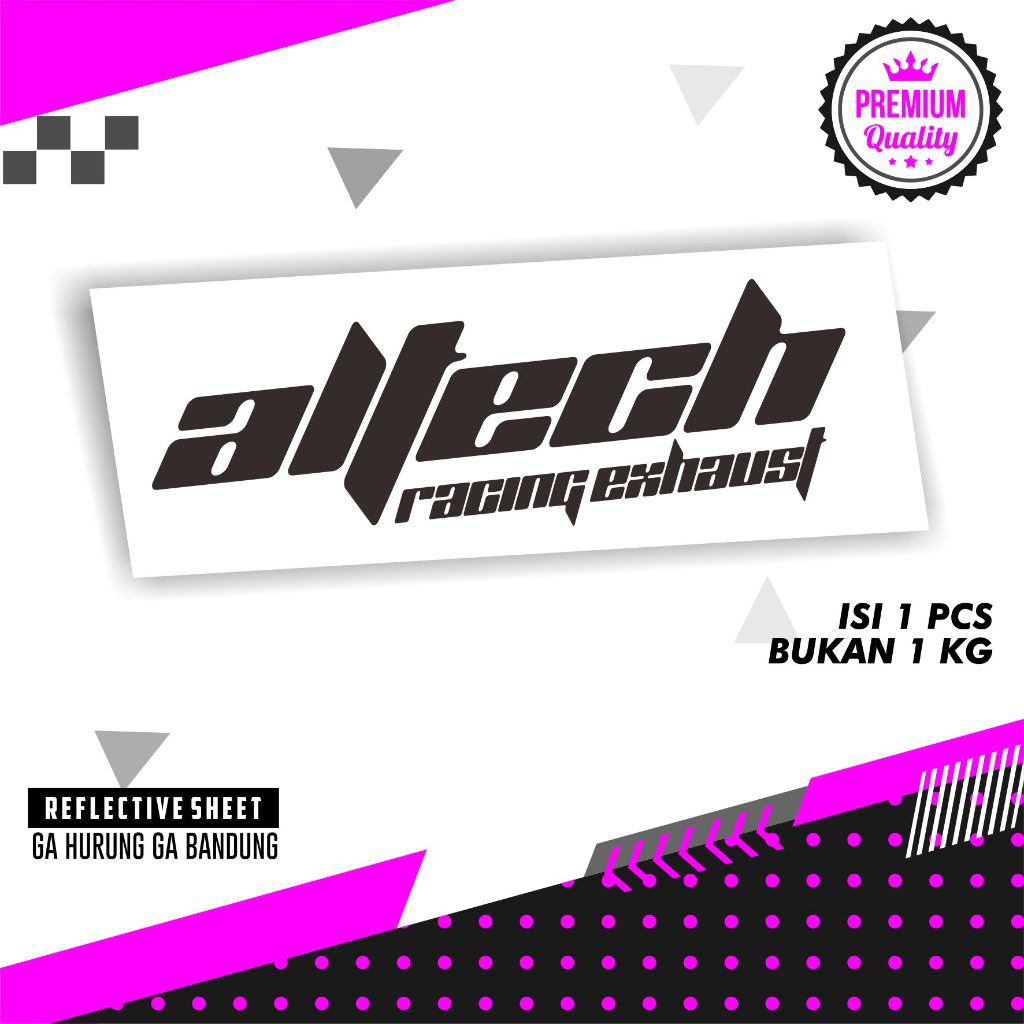 Jual Stiker Motor Racing Altech Exhaust Anti Panas 3d Timbul RX King Variasi Aksesoris Motor ...