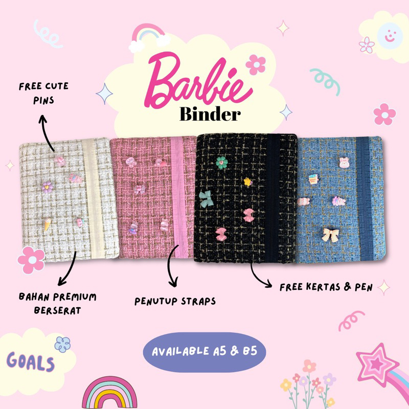 Jual Barbie Cute Binder Premium Straps A5/B5 | Shopee Indonesia