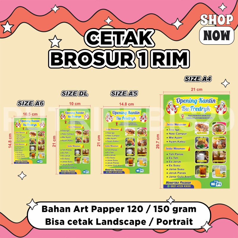 Jual CETAK BROSUR 1 RIM (500 LEMBAR) | Shopee Indonesia