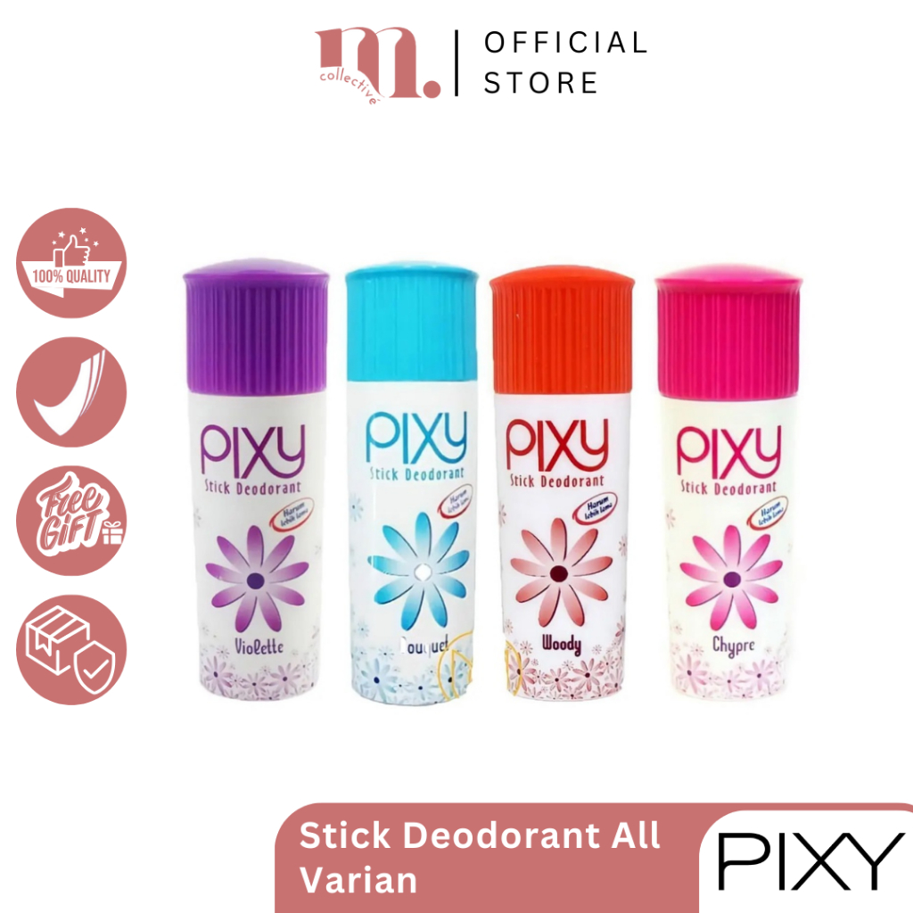 Jual PIXY Stick Deodorant 34g Woody/Bouquet/Chypre/Violette | Shopee ...