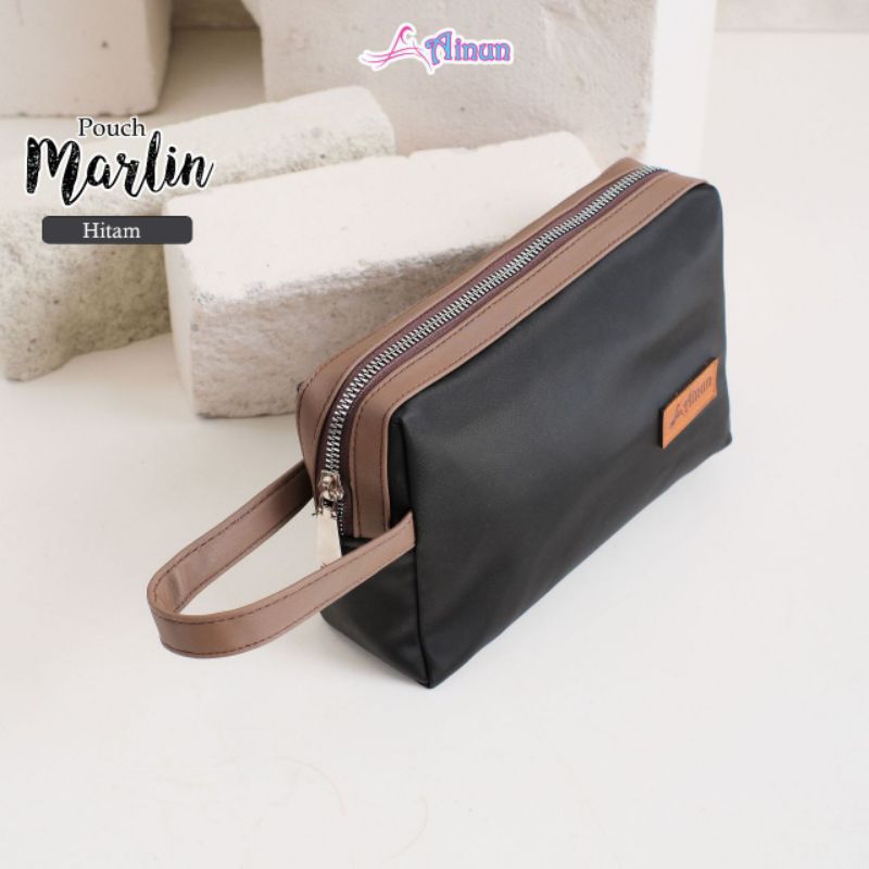 Jual COD Marlin pouch by Ainun bahan Chocoly/tas make up model terbaru harga murah dan ...