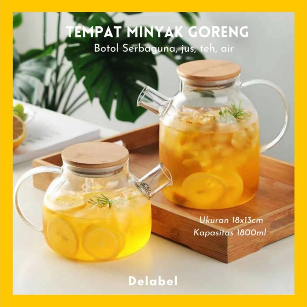 Jual Teko Pitcher Kaca Tahan Panas / Teko Air / Teko Teh Kopi Teapot ...