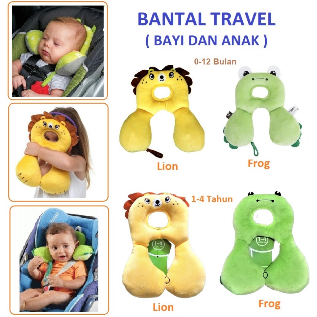 Jual Bantal lucu Penopang Leher Anak Bayi ( Baby Travel Pillow-Bantal ...