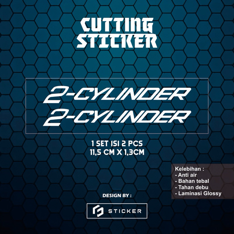 Jual CUTTING STICKER 2 CYLINDER | TERMURAH DI SHOPEE | UNTUK MOTOR ...