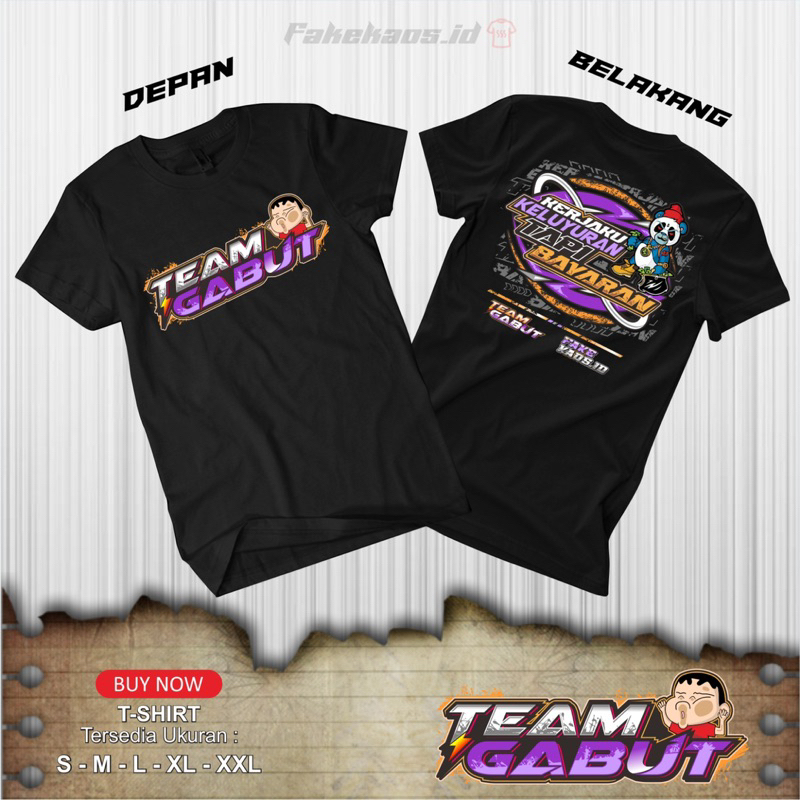 Jual KAOS TEAM GABUT (tebal bahan combed 24s) | Shopee Indonesia
