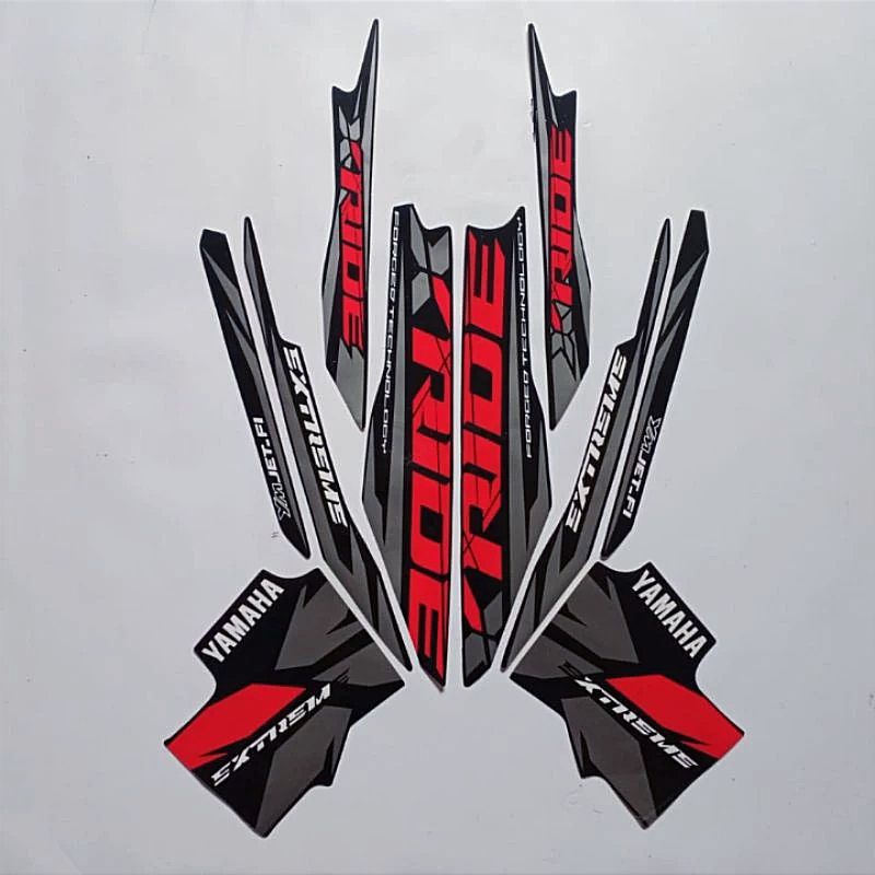 Jual Stiker Striping Motor X RIDE 2015 HITAM Sticker Lis Body Standar ...