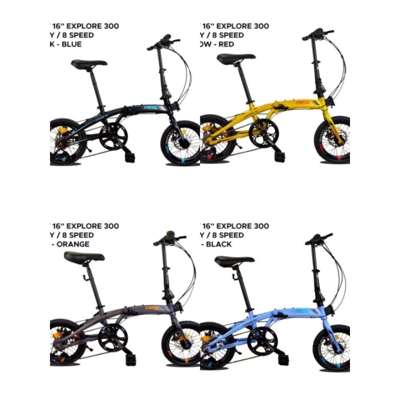 Jual sepeda lipat 16 inch explore 300 folding bike exotic pacific ...