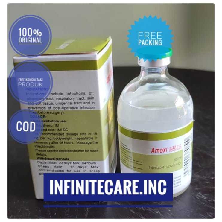 Jual AMOXI 15% LA Vemedim 100 ml- Obat pencernaan LIKE BETAMOX INTRAMOX ...