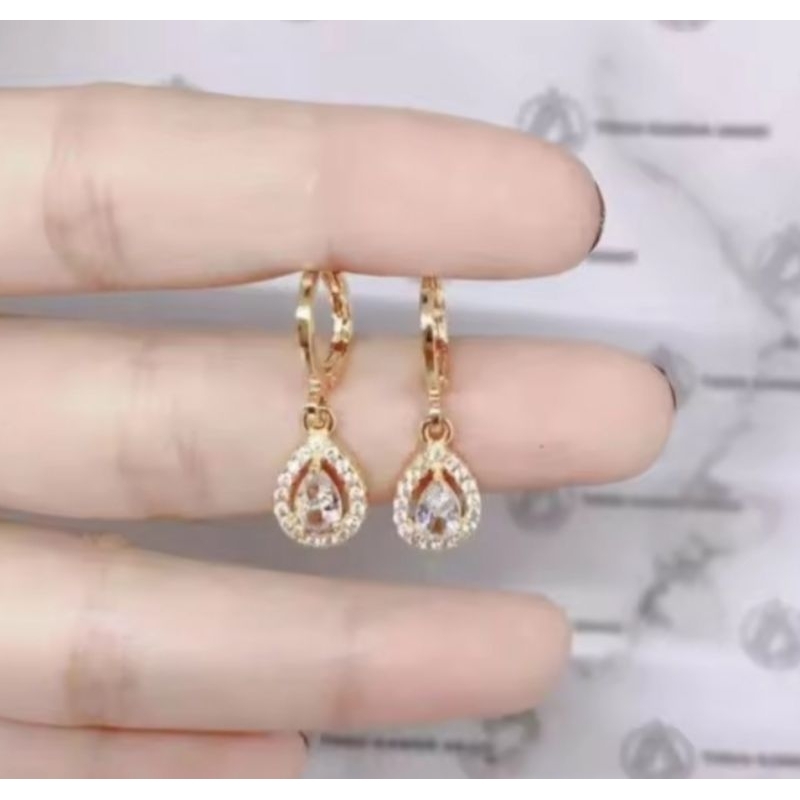 Jual anting jepit titanium lapis emas 24k terlaris anti kerut anti ...