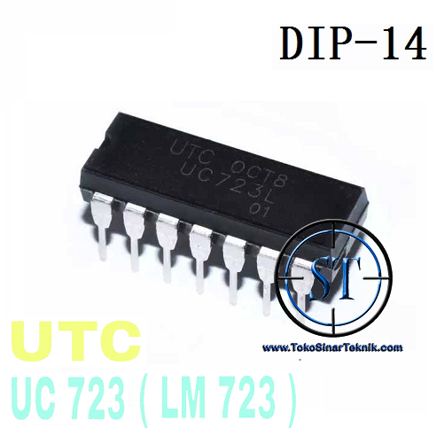 Jual LM723 723 UTC723 UC723L VOLTAGE REGULATOR UC-723L-D14 DIP-14 Chip ...