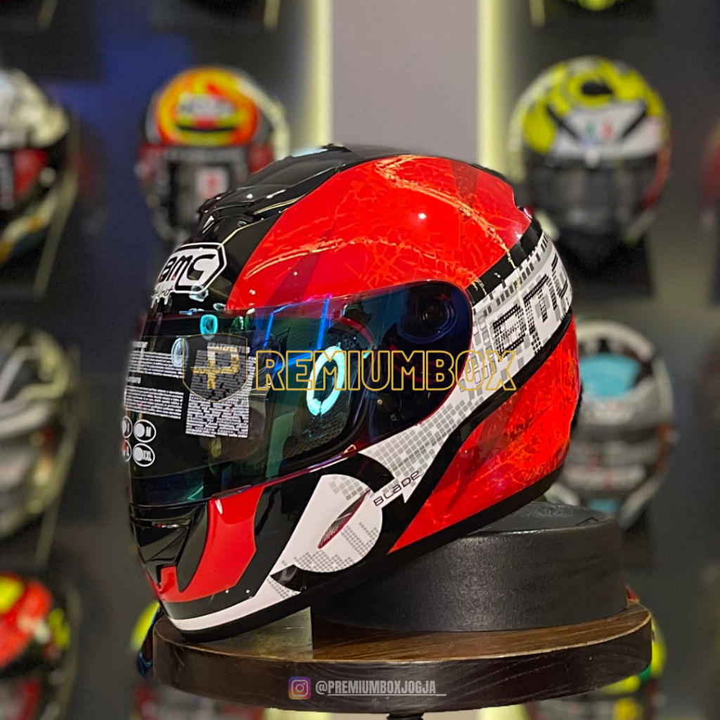 Jual HELM BMC BLADE 200 #8 RED FLUO / FULL FACE / HELM MURAH | Shopee ...