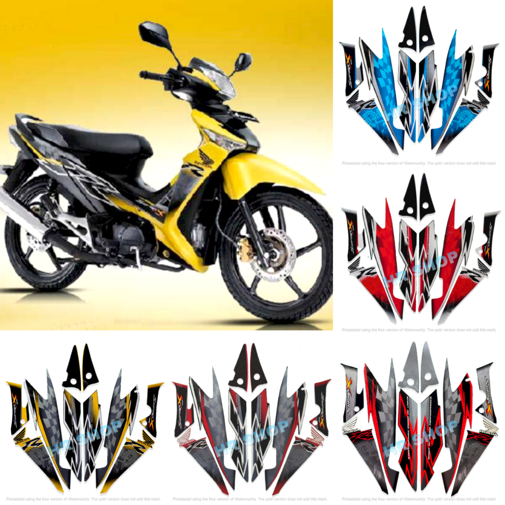 Jual STIKER STRIPING MOTOR HONDA SUPRA X 125R 2008 SEPASANG STANDAR ...
