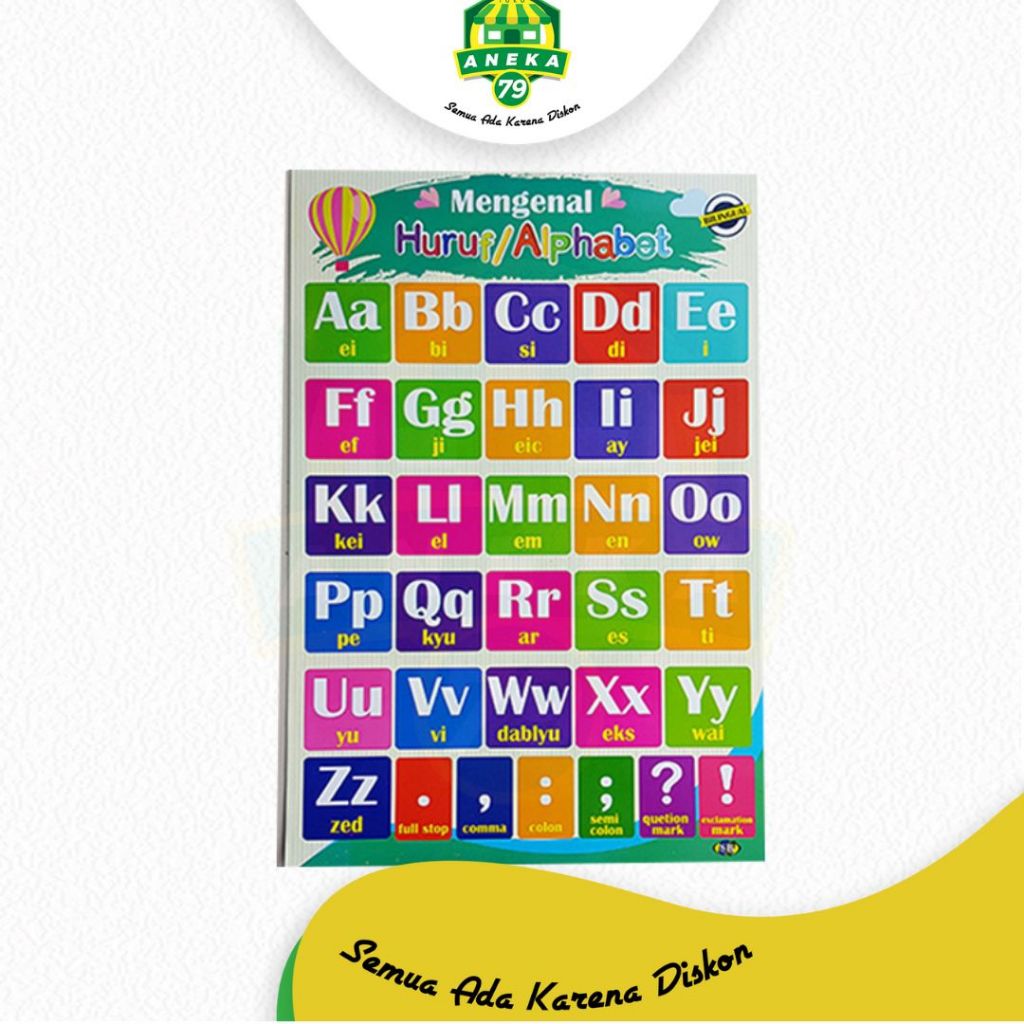 Jual Poster Mengenal Huruf Abjad/Alphabet | Shopee Indonesia