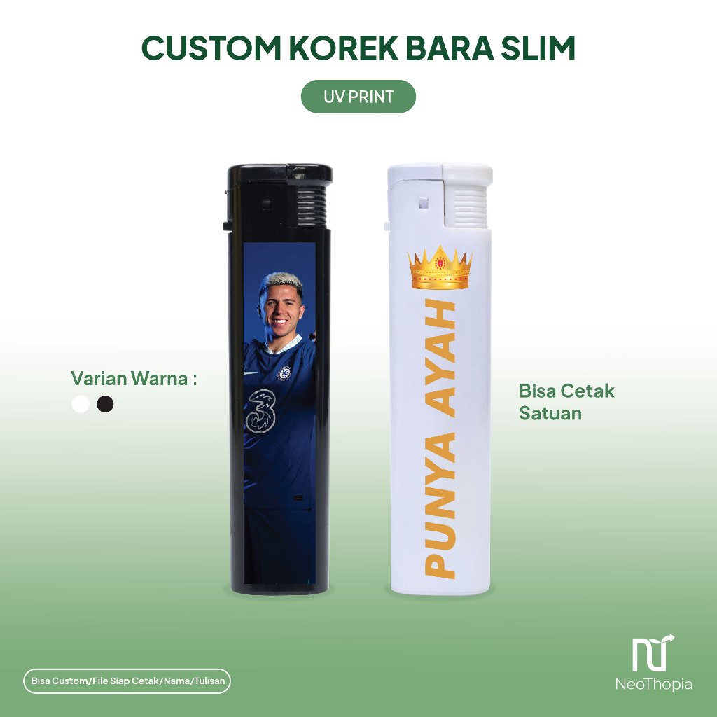 Jual Korek Api Bara Magnet Slim Custom Print UV Cetak Nama Logo ...