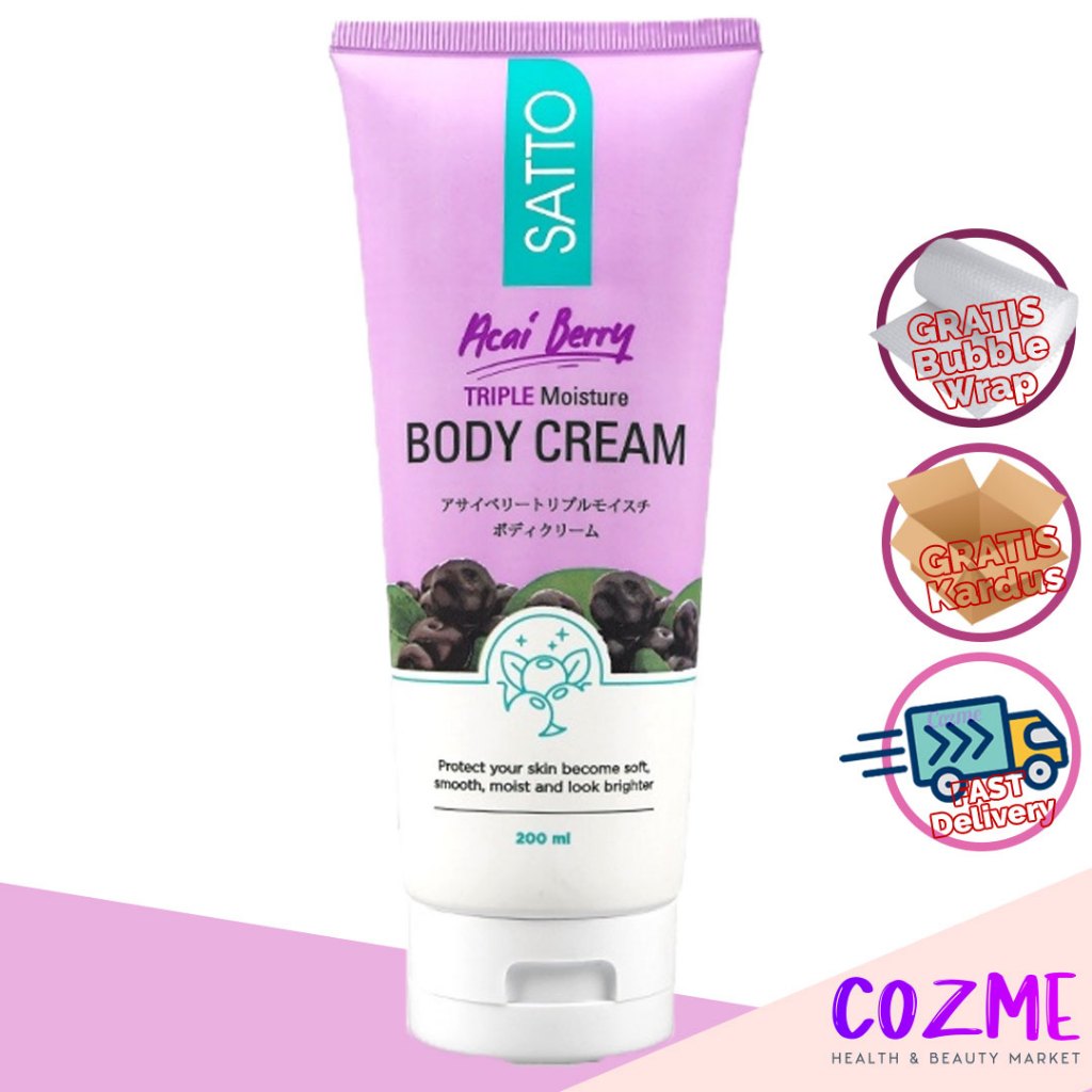 Jual SATTO Acai Berry Triple Moisture Body Cream 200gr | Shopee Indonesia