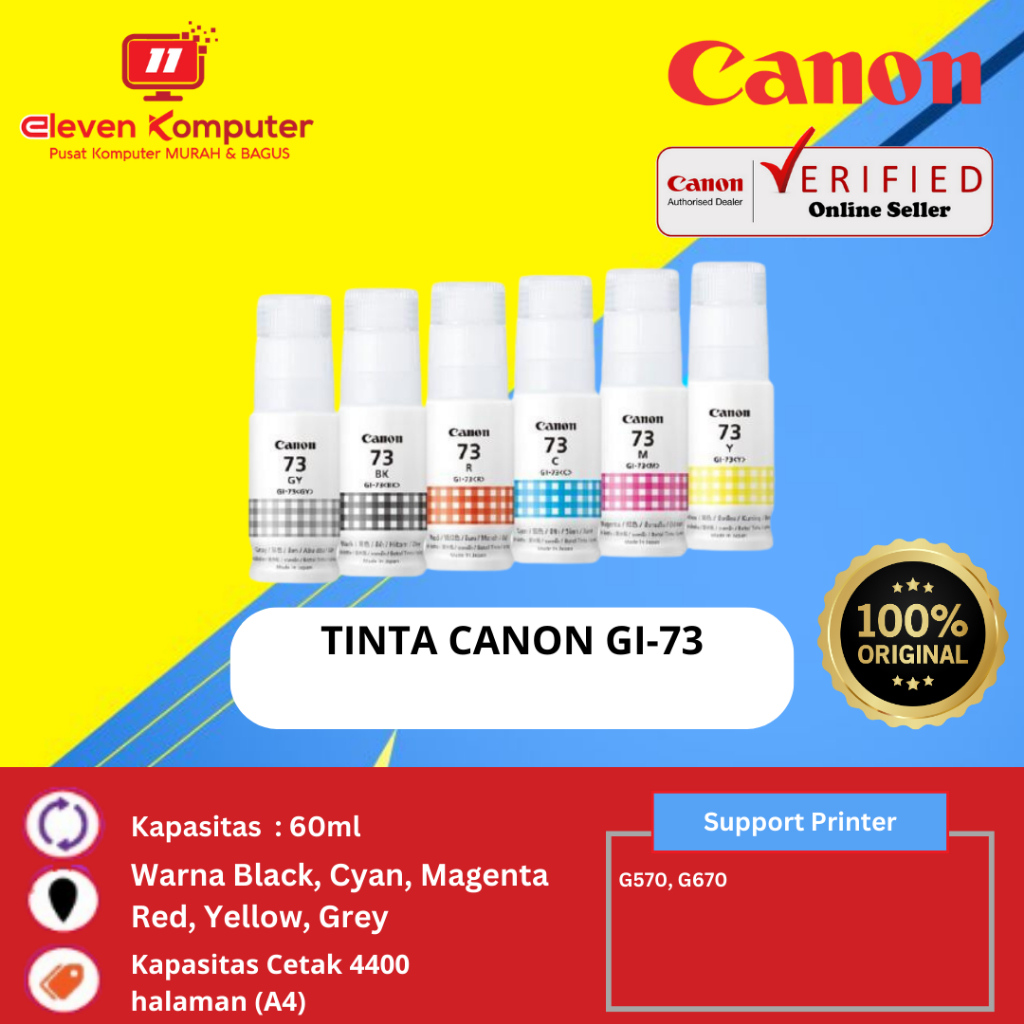 Jual Tinta Canon GI-73 GI 73 Canon Original G570 G670 | Shopee Indonesia