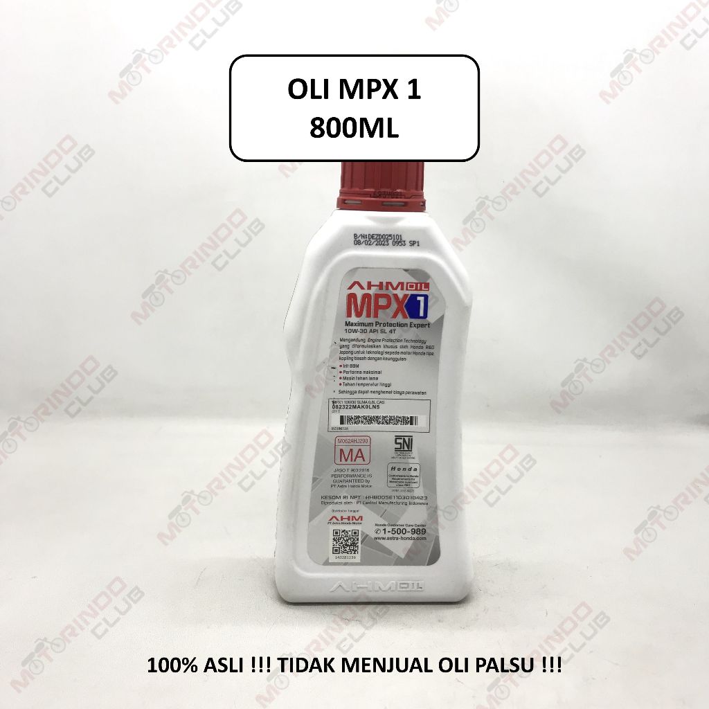 Jual Oli / Oil MPX 1 ASLI ( isi : 0.8L ) merek AHM ( Astra Honda Motor ) | Shopee Indonesia
