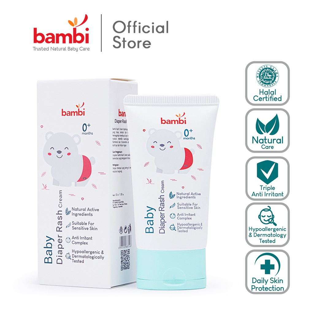 Jual Bambi Baby Diaper Rash Cream Obat Gatal Gatal - Biang Keringat ...