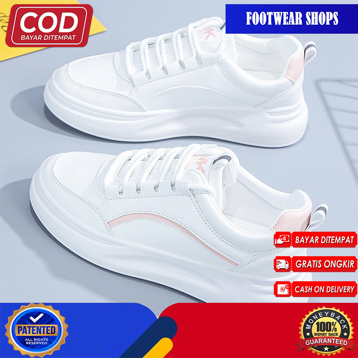 Jual Sepatu Sneakers Wanita Kekinian Fashion Keren Cewek Model Korea ...