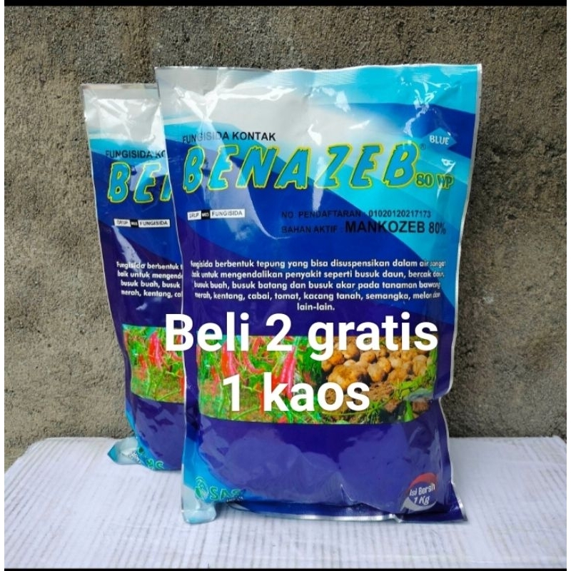 Jual Fungisida Benazeb Blue/Biru 87/80 WP 1Kg Mancozeb/Mankoseb Untuk ...