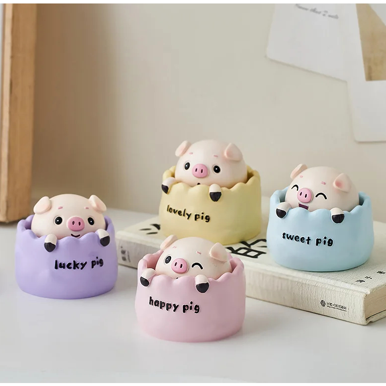 Jual Figure Babi Cartoon Piggy Lucky Pig Sweet Pig Happy Pig Lovely Pig ...