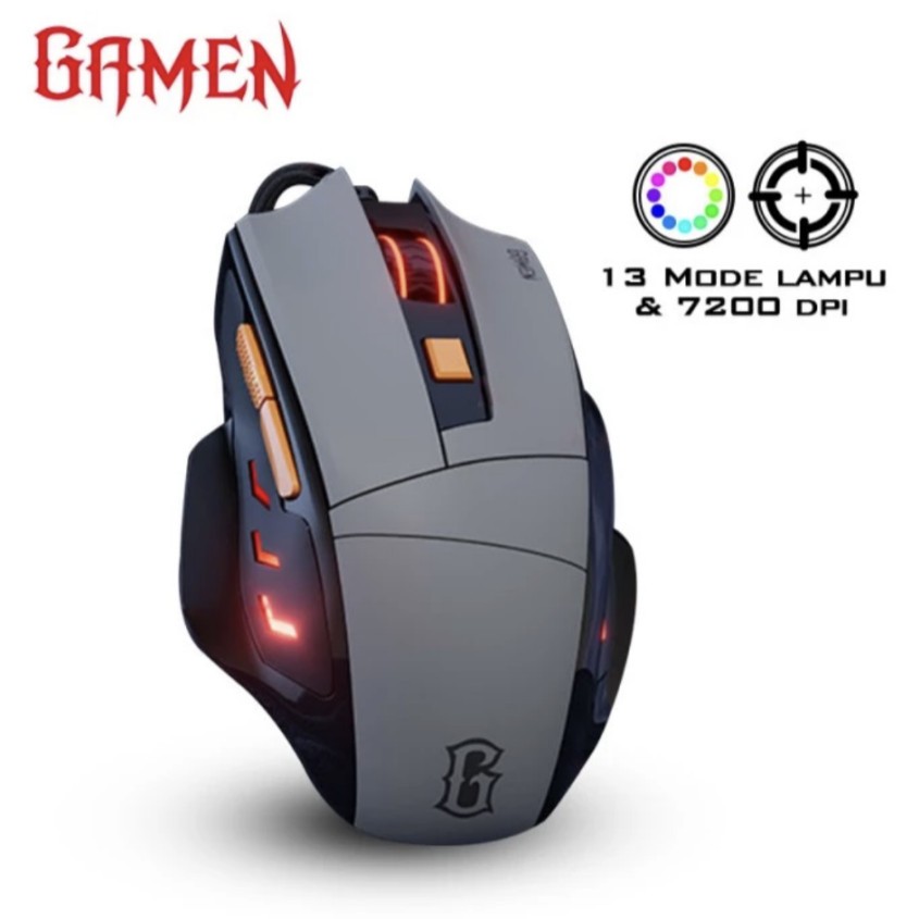Jual GAMEN MOUSE GAMING WIRED GM300 7200 DPI MOUSE KABEL WITH RGB LIGHT ...