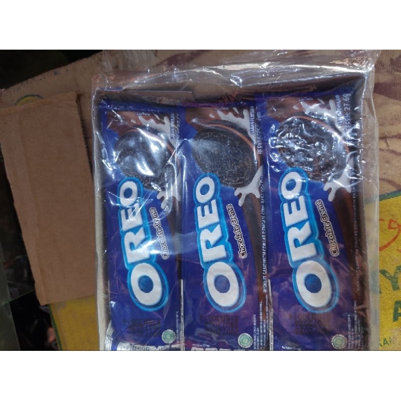 Jual Oreo Krim COKLAT isi 3 Pcs x 12 sachet | Shopee Indonesia